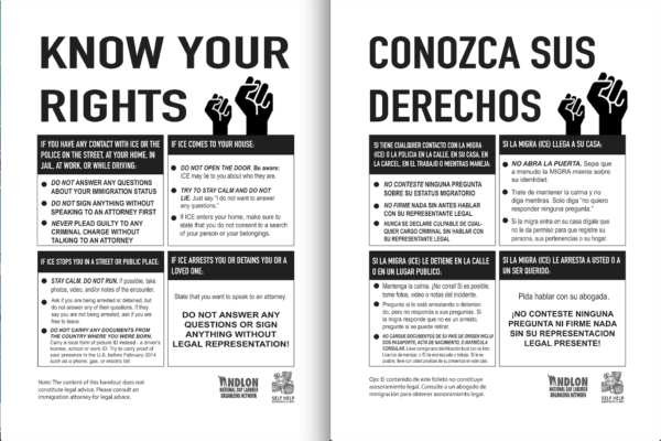 Self-Help prints, hands out 'Know Your Rights' posters - Boyle Heights Beat